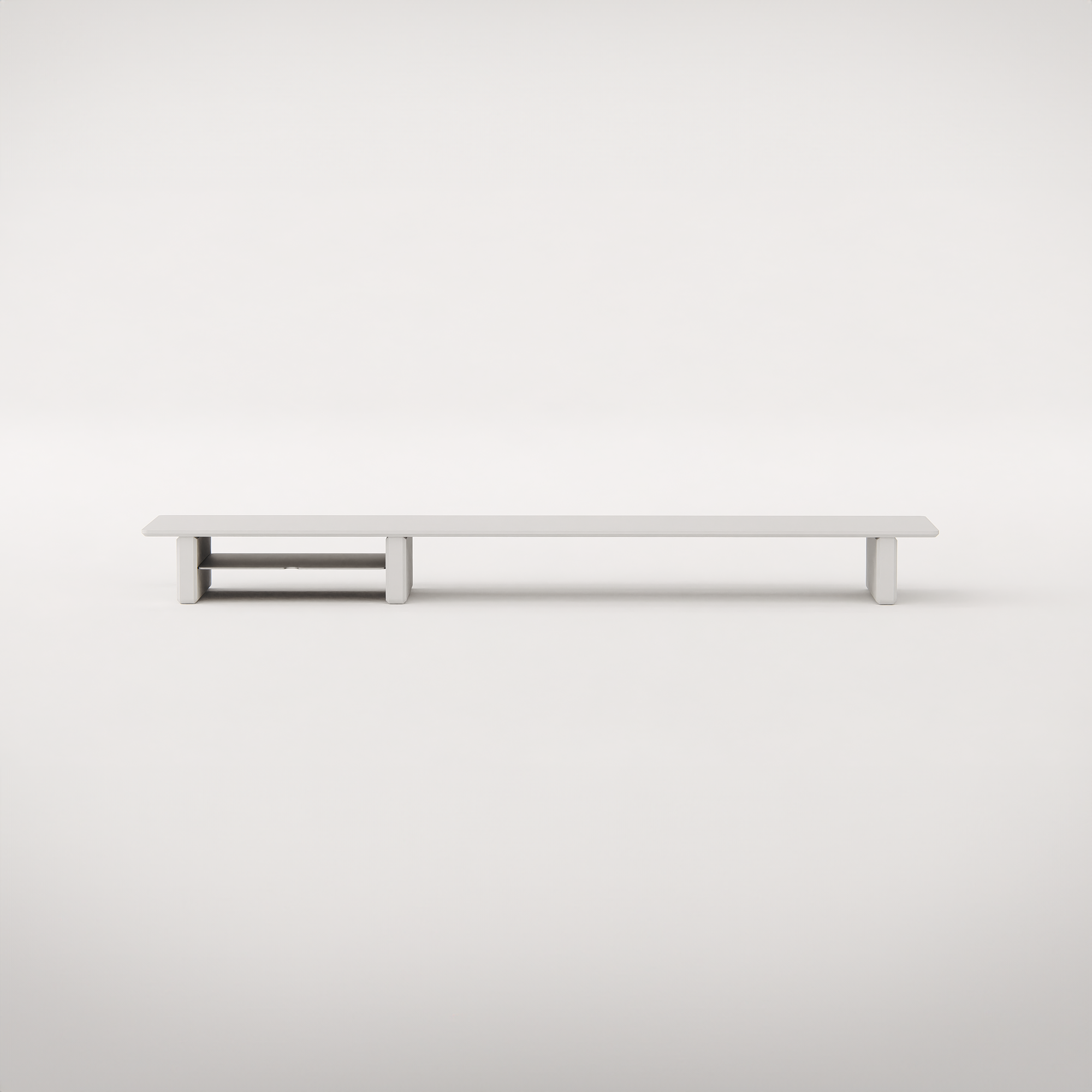 Desk Shelf White Setup Cockpit Dual Monitor Stand Grovemade Balolo ...