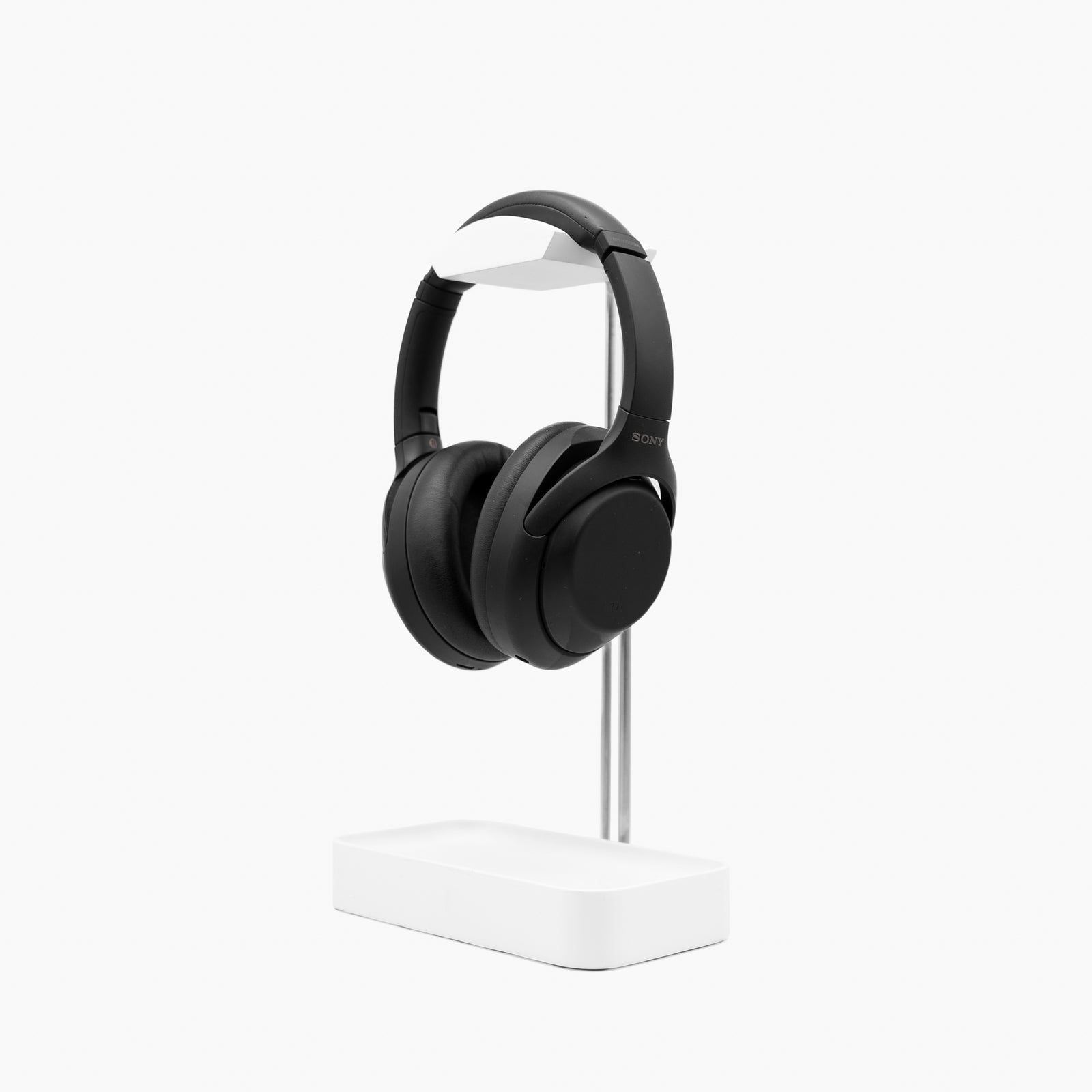 Headphone Stand White Wood Headset Holder with Storage Tray | Airpods ...