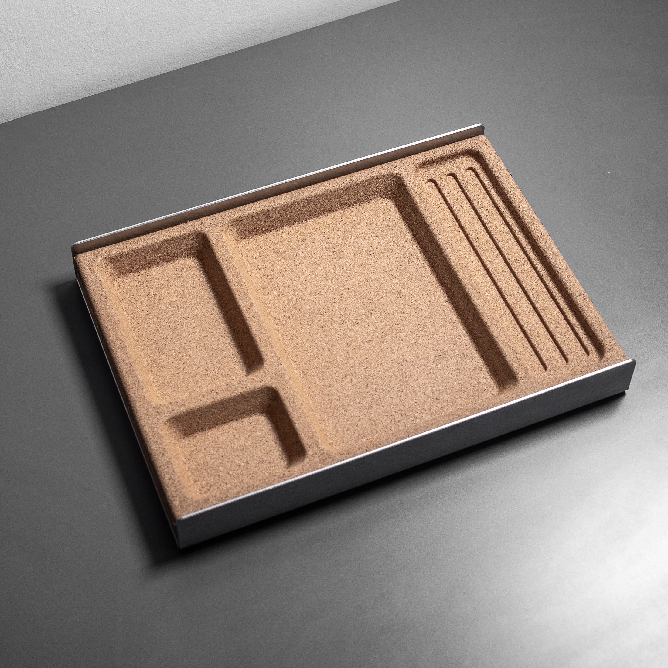 Desk Tray Organiser Drawer with Cork Compartments