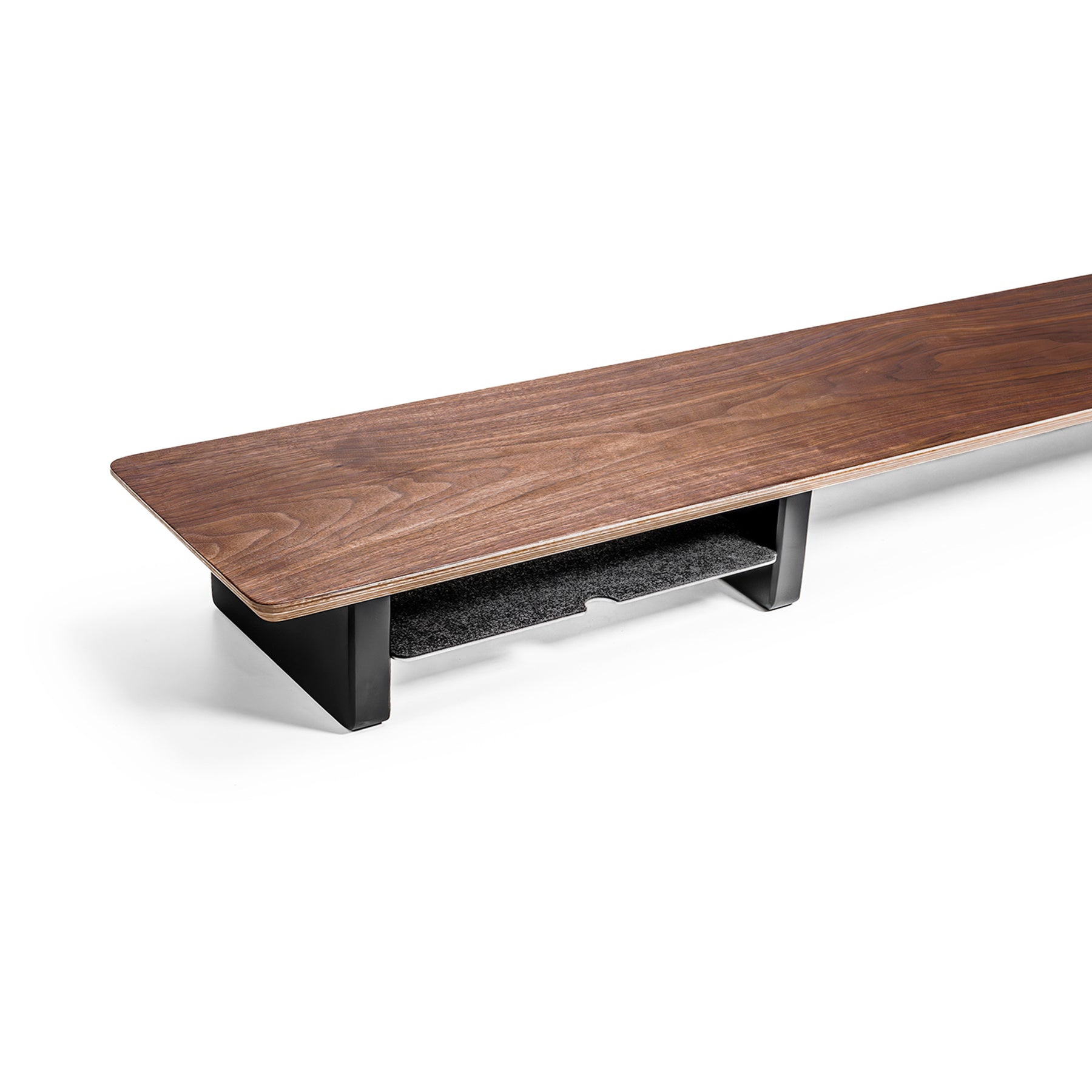 Desk Shelf Setup Cockpit Dual Monitor Stand | Walnut Wood