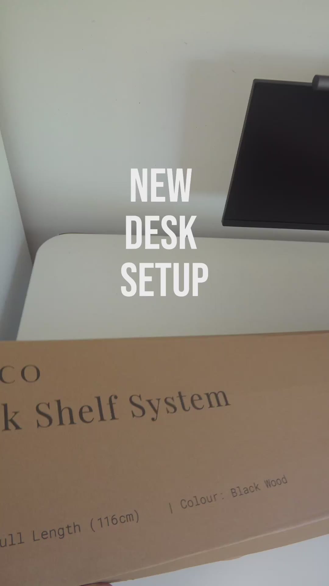 Desk Shelf for Monitor Stand in Black Wood Grovemade Alternative