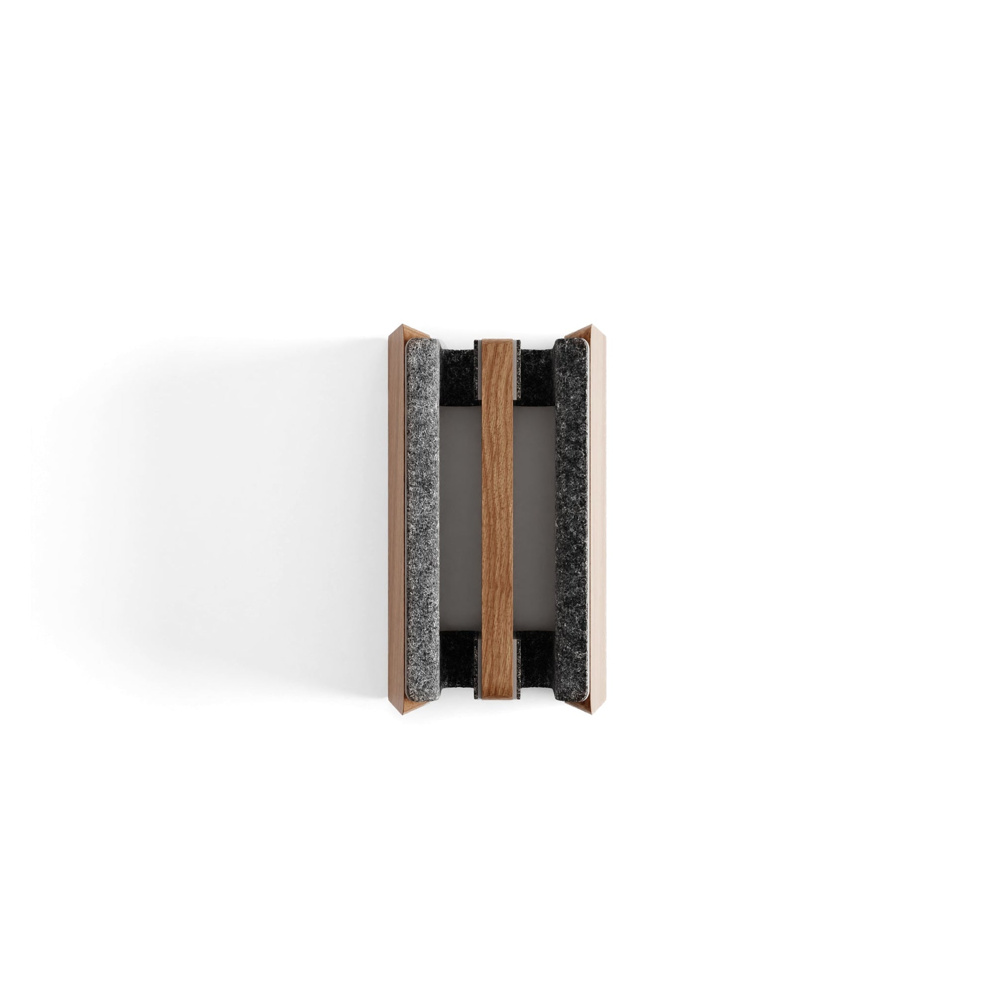 Vertical Laptop Stand Dual Clamshell Holder for Macbook | Walnut Wood