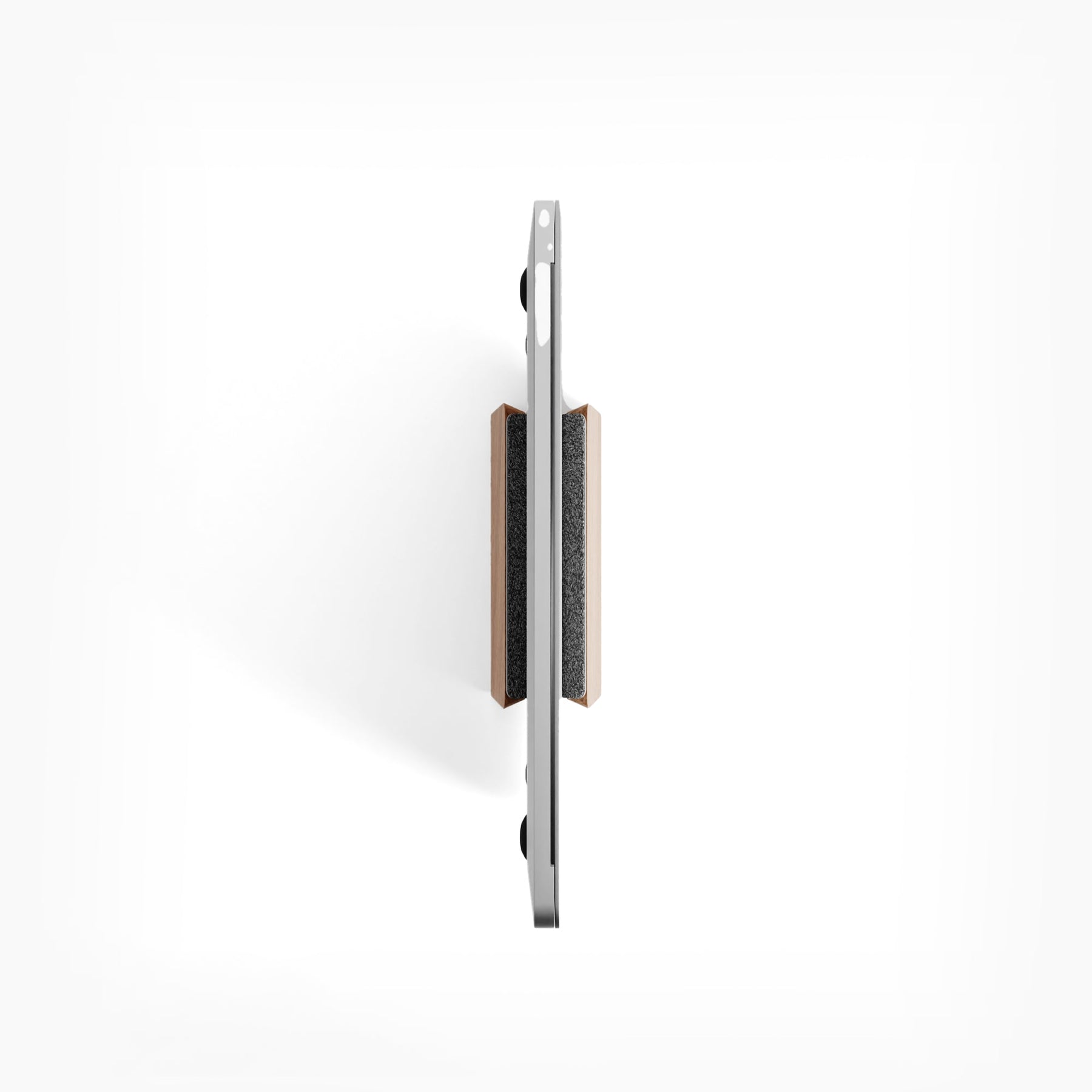 Vertical Laptop Stand Dual Clamshell Holder for Macbook | Walnut Wood