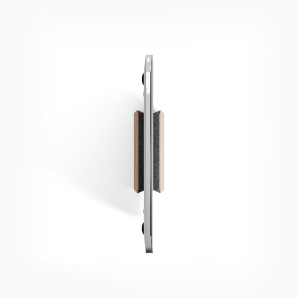 Vertical Laptop Stand Dual Clamshell Holder for Macbook | Walnut Wood